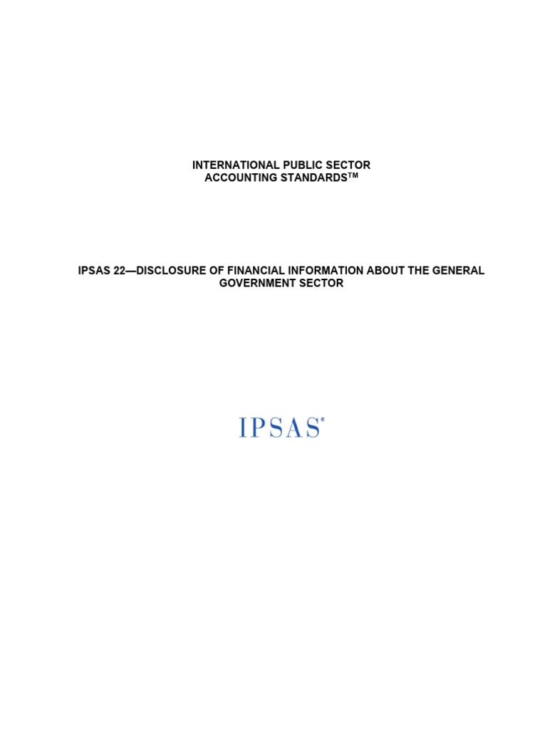 IPSAS-22 General Government Sector Information | PDF | Financial ...