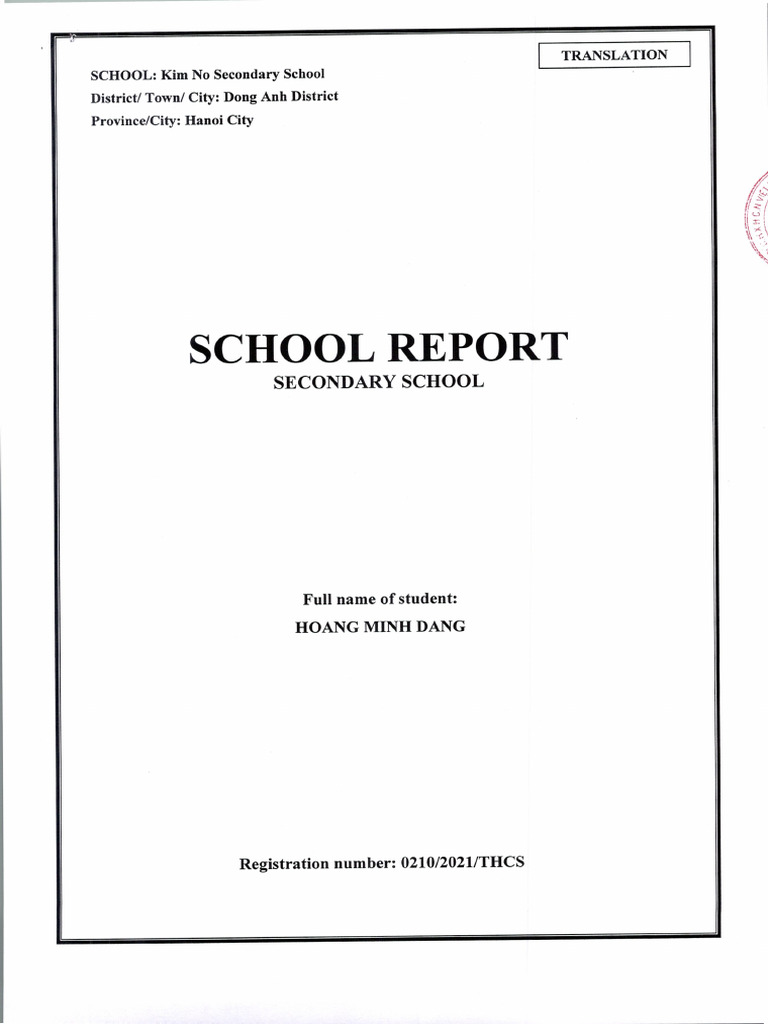 School Report | PDF