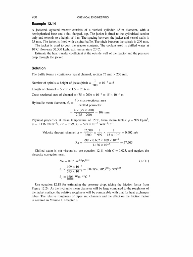 Jacketed Reactor Heat Transfer | PDF