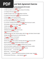 Gr6 - Subject Verb Agreement - Worksheet - 2024-25 | PDF | Language ...
