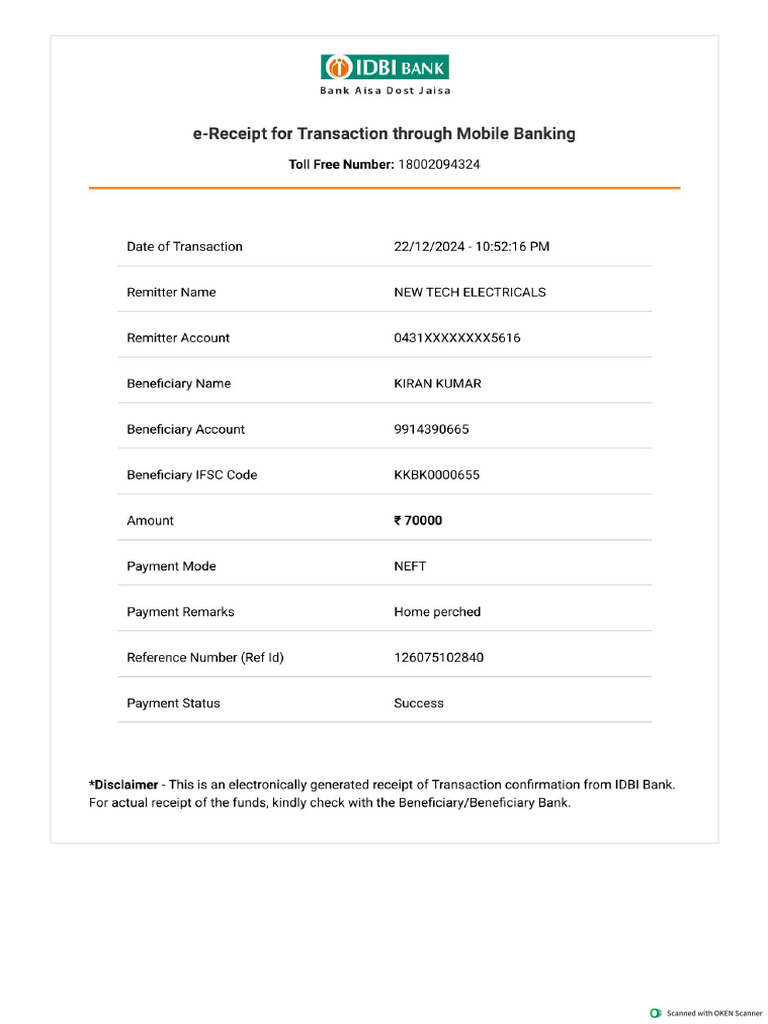 NEFT-Transfer-Receipt-Sun Dec 22 2024 225237 GMT 0530 (India Standard ...