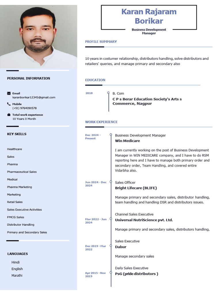 Business Development Manager Profile | PDF