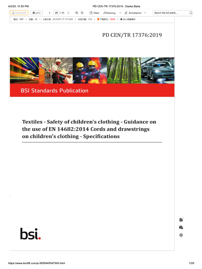 Cen TR 17376 - 2019 - Accordingly Explaination For Uen 14862 Cord ...