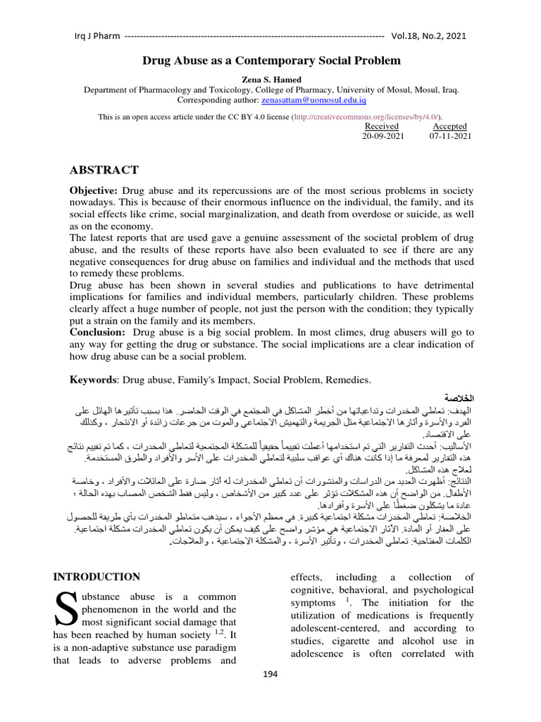 Drug Abuse: A Social Crisis Analysis | PDF | Psychoactive Drugs ...