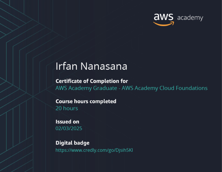 AWS Academy Cloud Foundations Graduate | PDF