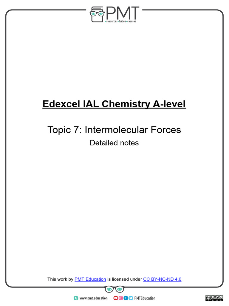 Intermolecular Forces | PDF | Intermolecular Force | Chemical Polarity