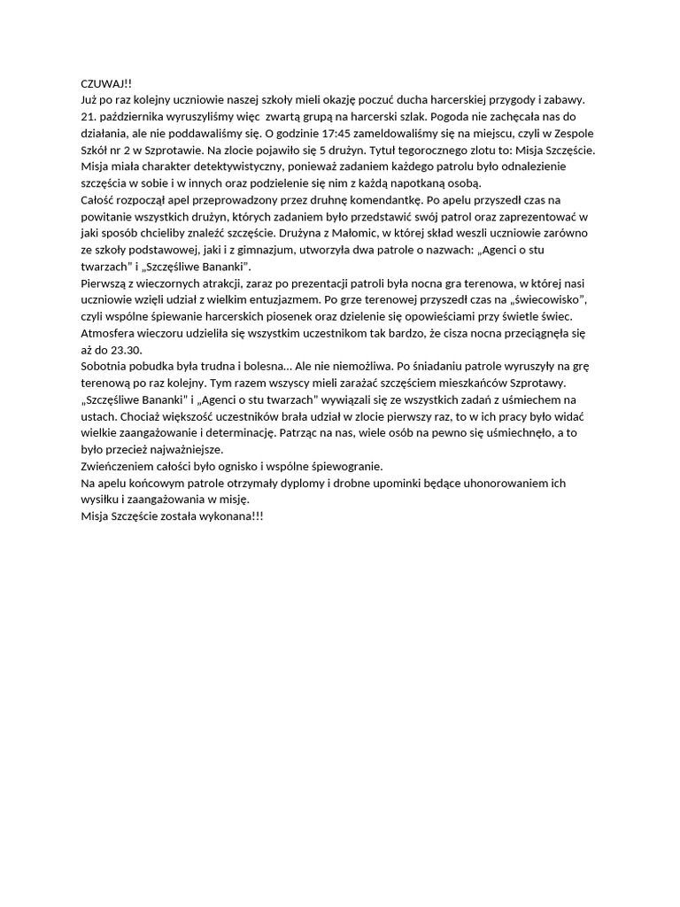 CZUWAJ | PDF