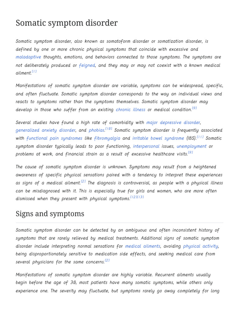 Understanding Somatic Symptom Disorder | PDF | Mental Disorder | Mental ...