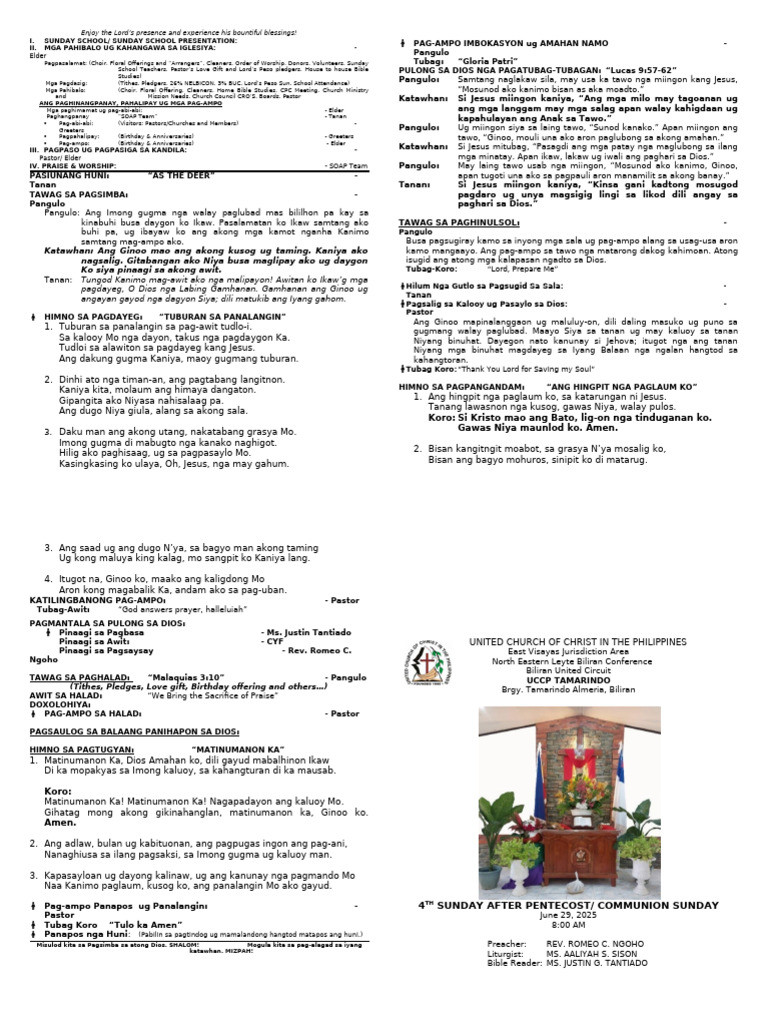 07 July 6 2025 4th Sunday After Pentecost | PDF