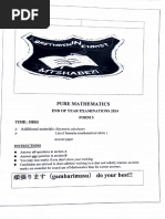 AS-Pure-1-Paper-A Naiker Maths | PDF | Circle | Area