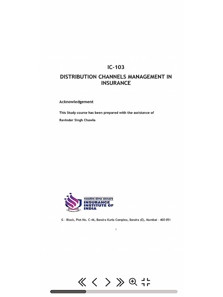 Ic 103 Distribution Channel | PDF
