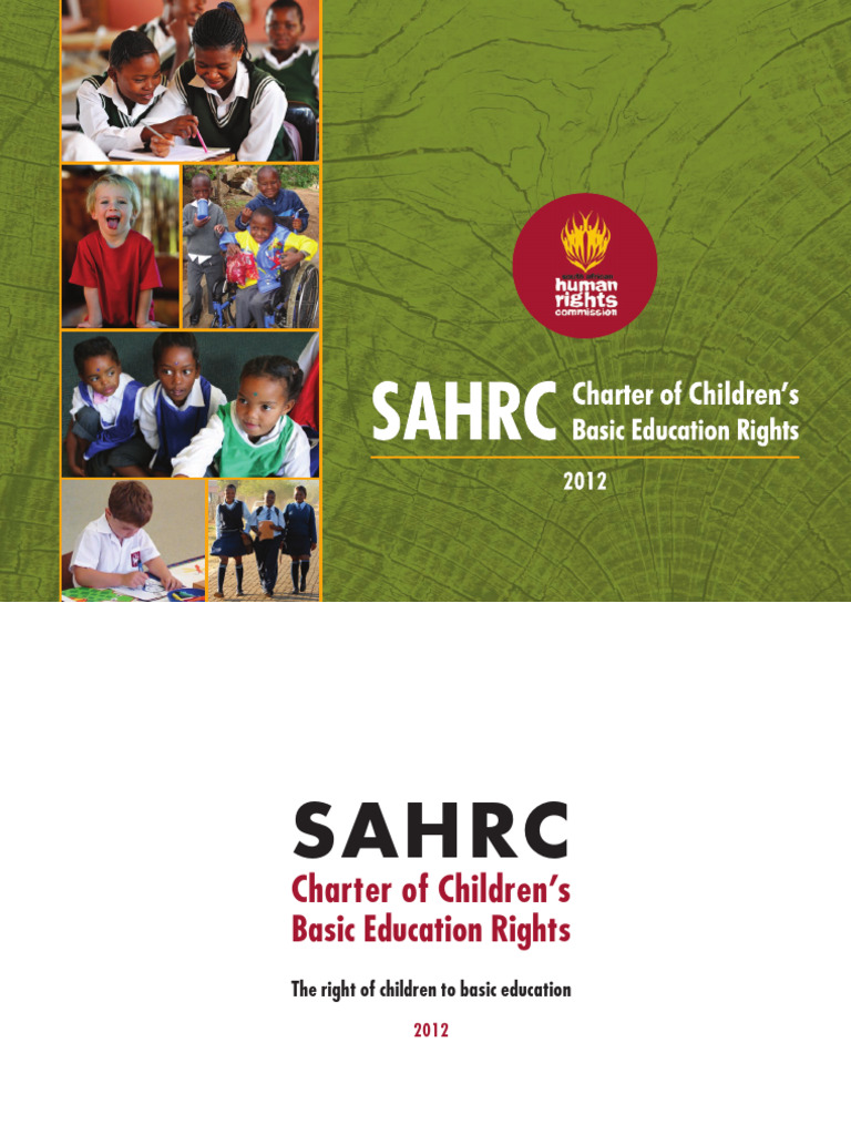 SAHRC Education Rights Charter - Part1 | PDF | Human Rights | Poverty
