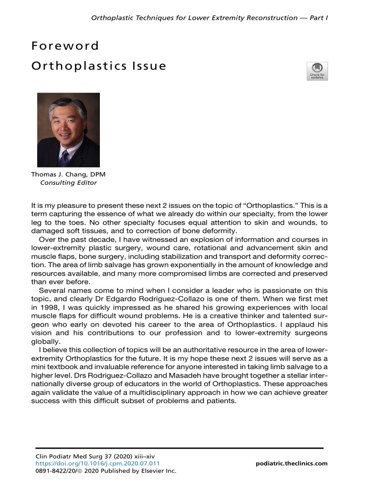 Orthoplastics Issue 2020 Clinics in Podiatric Medicine and Surgery ...