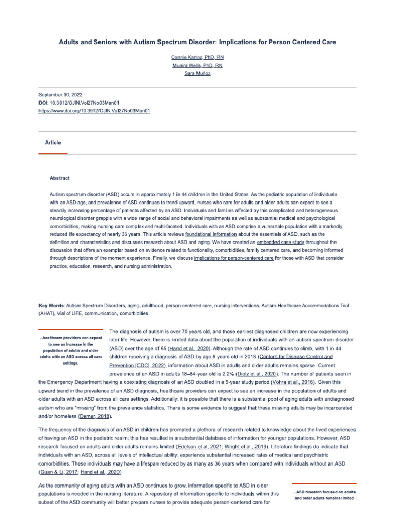 Adults and Seniors With Asd | PDF