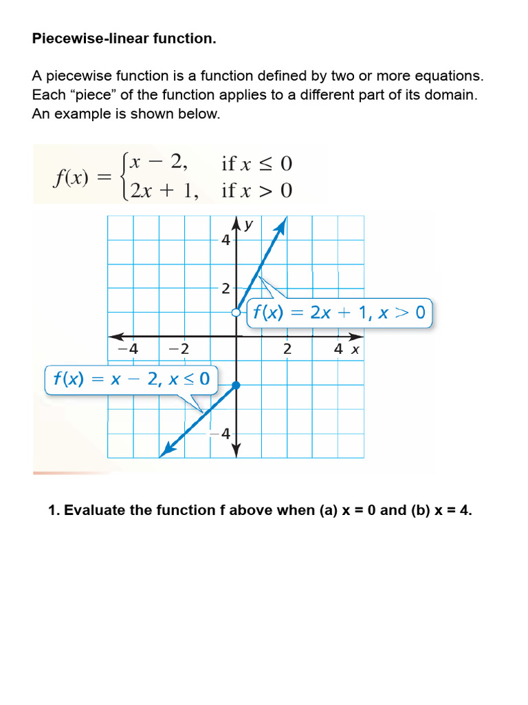 Piecewise Linear Function | PDF