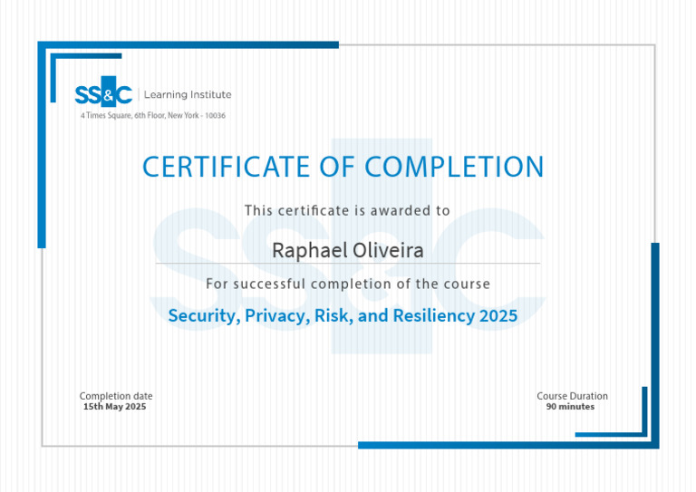 Certificate of Completion: Security Course | PDF