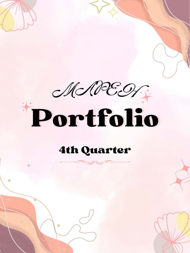 Purple and Pink Aesthetic Portfolio Cover A4 Document | PDF