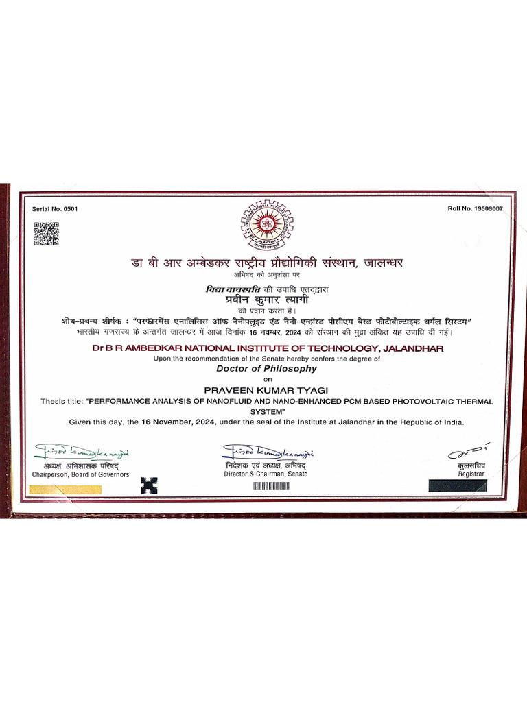 17.PhD Certificate | PDF