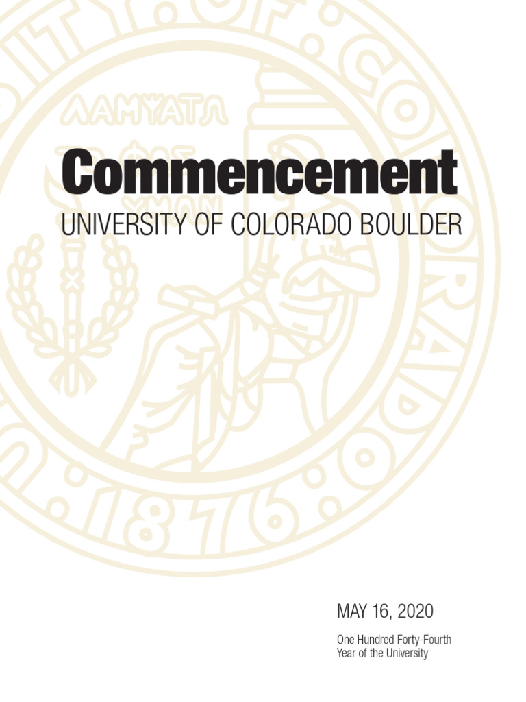 CU Boulder 2020 Commencement Ceremony | PDF | Engineering | Physics