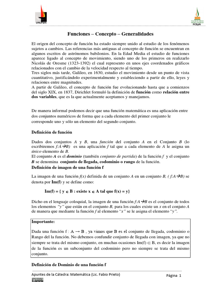 Funciones Generalidades - 2019 | PDF | Función (Matemáticas) | Línea (geometría)