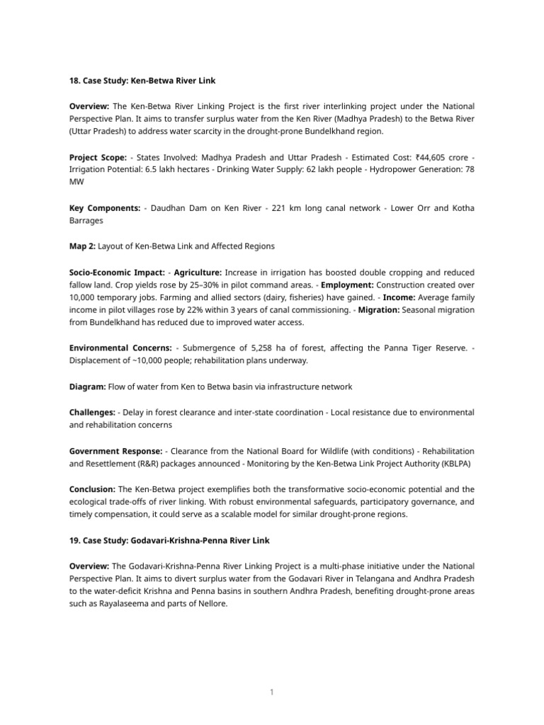 Ken-Betwa River Linking Project Overview | PDF | Water | Hydrology