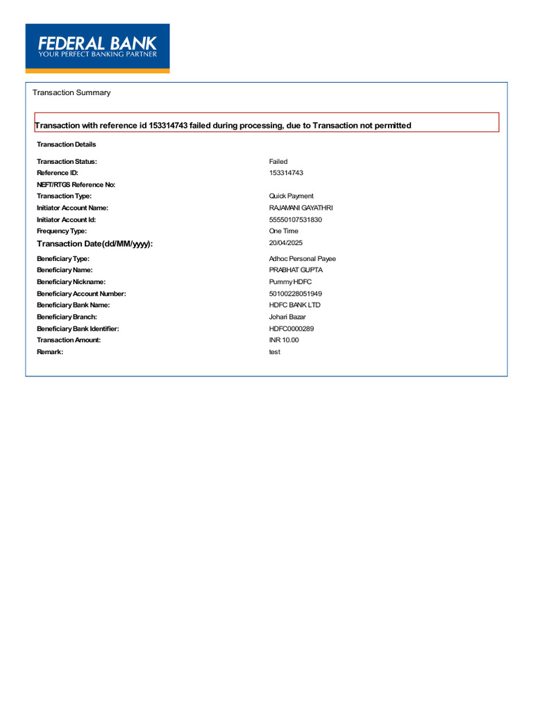 Initiate Single Entry Payment Summary | PDF