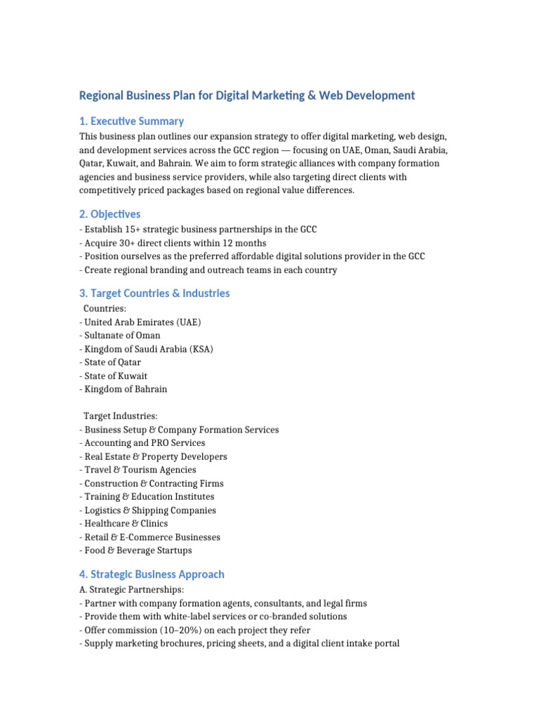GCC Digital Marketing Expansion Plan | PDF | Gulf Cooperation Council ...