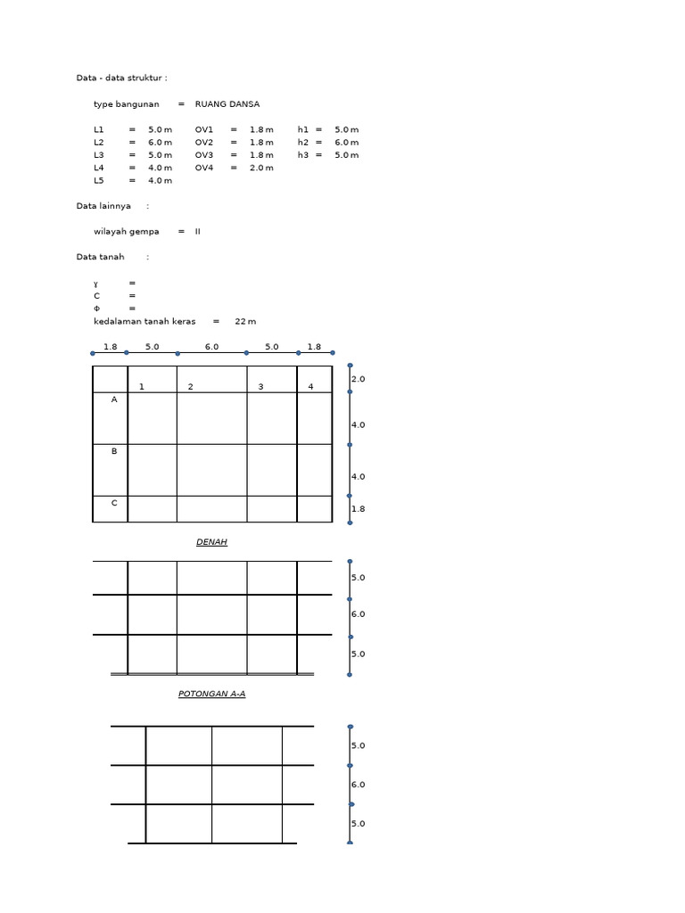 Perhitungan Dimensi Tulangan Balok Dan Kolom | PDF