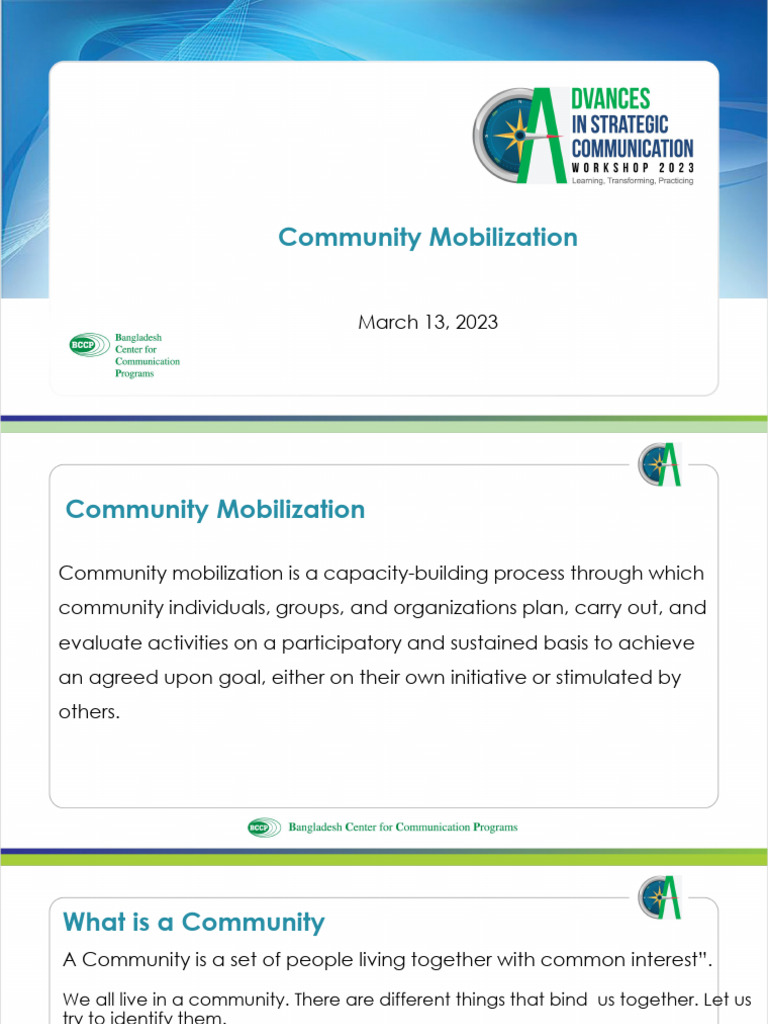 Community Mobilization-Updated With New Themes | PDF | Community | Non ...