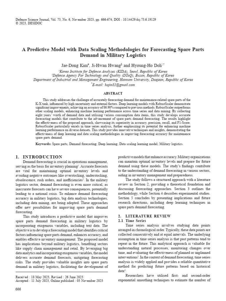 A Predictive Model With Data Scaling Methodologies | PDF | Forecasting | Deep Learning