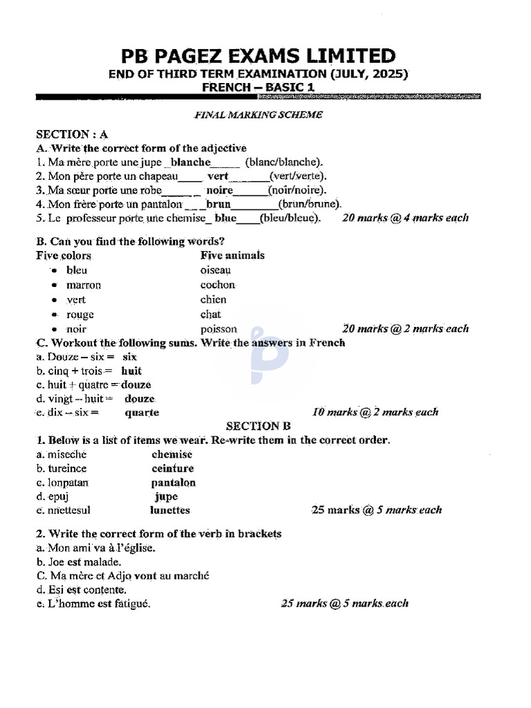 Bs1 French 25tiii | PDF