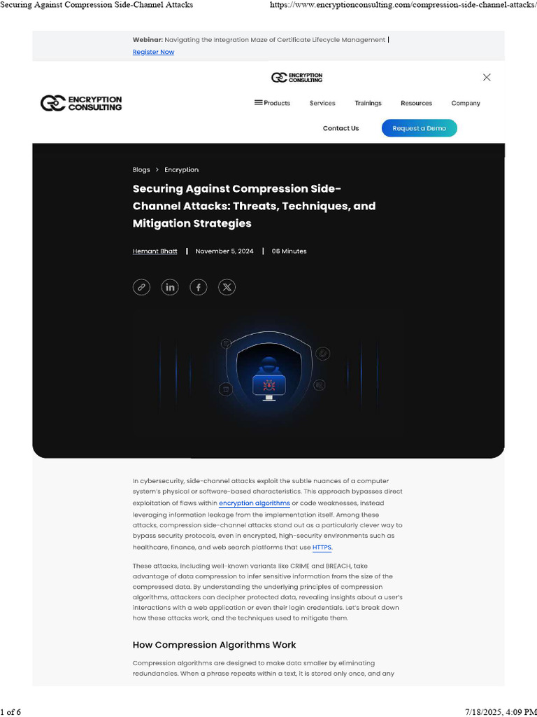 Protecting Against Side-Channel Attacks | PDF