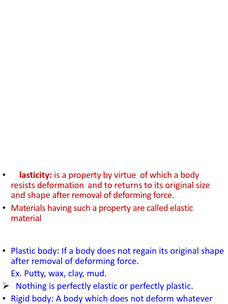 Understanding Elasticity and Moduli | PDF | Elasticity (Physics ...