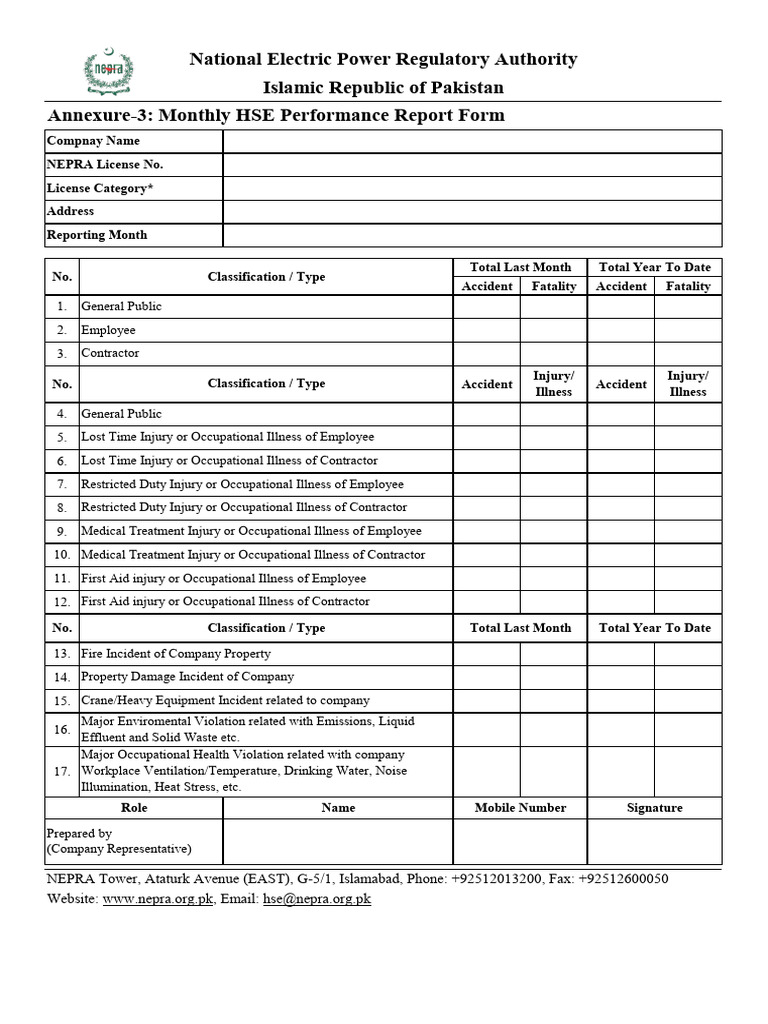 Nepra Hse Form | PDF