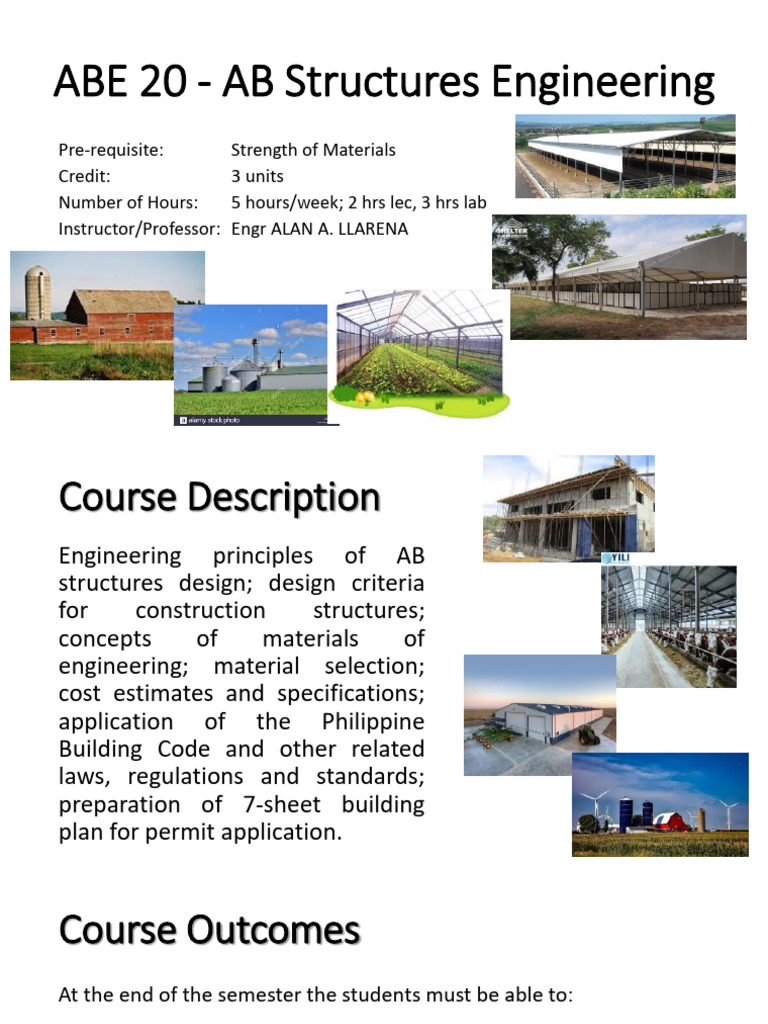 ABE 20 AB Structures Engineering | PDF | Farms | Barn