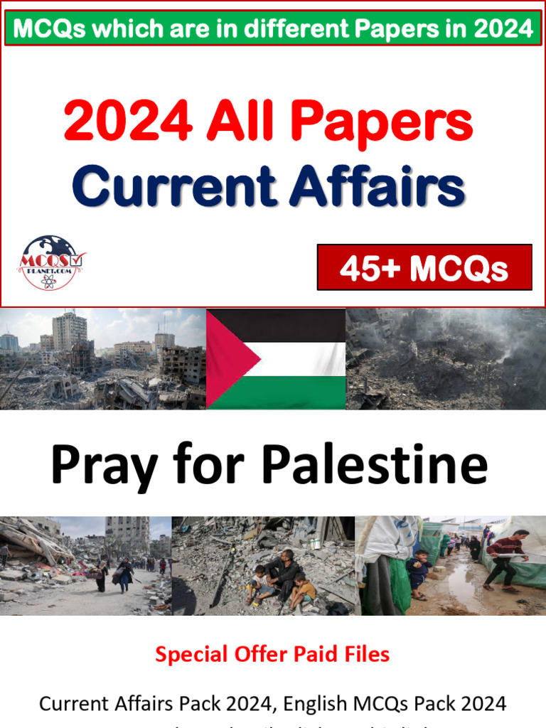 2024 Current Affairs MCQs Guide | PDF