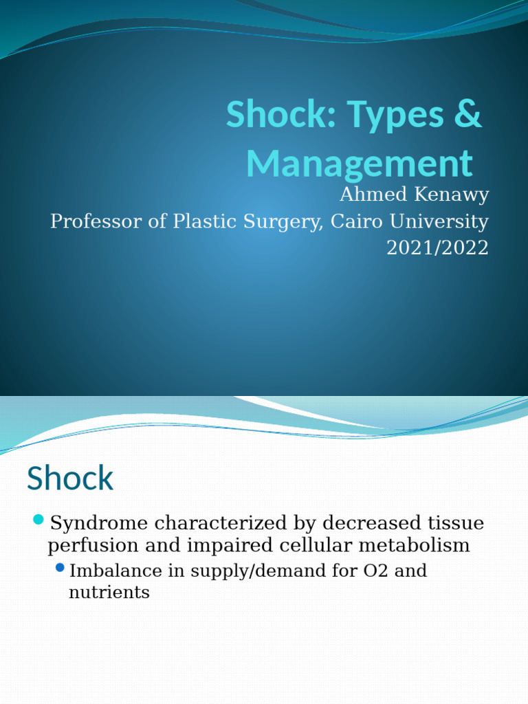 Types and Management of Shock | PDF | Shock (Circulatory) | Sepsis