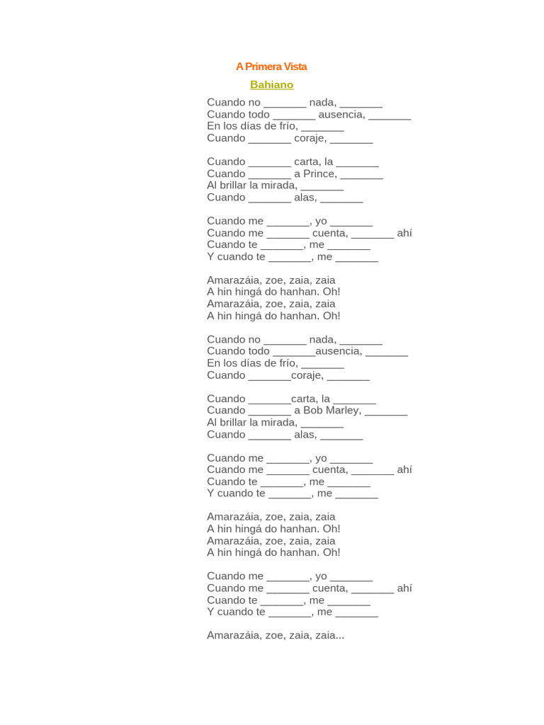 A Primera Vista Bahiano | PDF