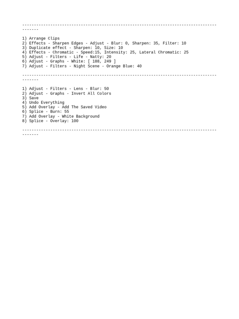 Editing Presets | PDF