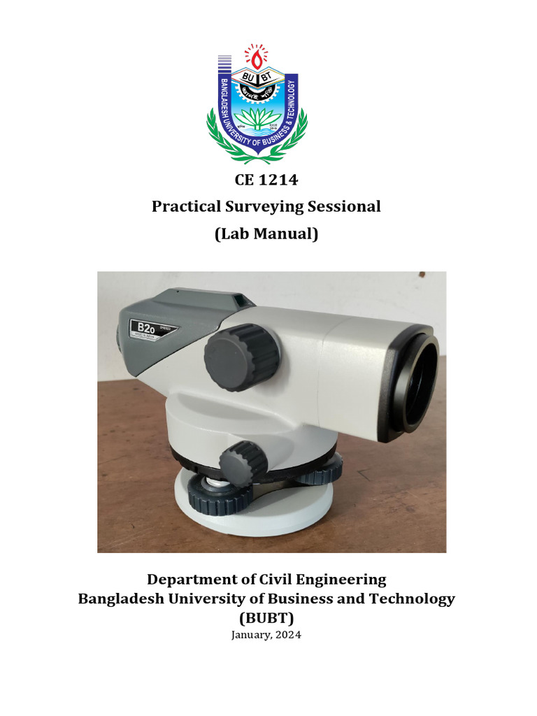 CE 1214 Practical Surveying | PDF | Surveying | Geographical Technology