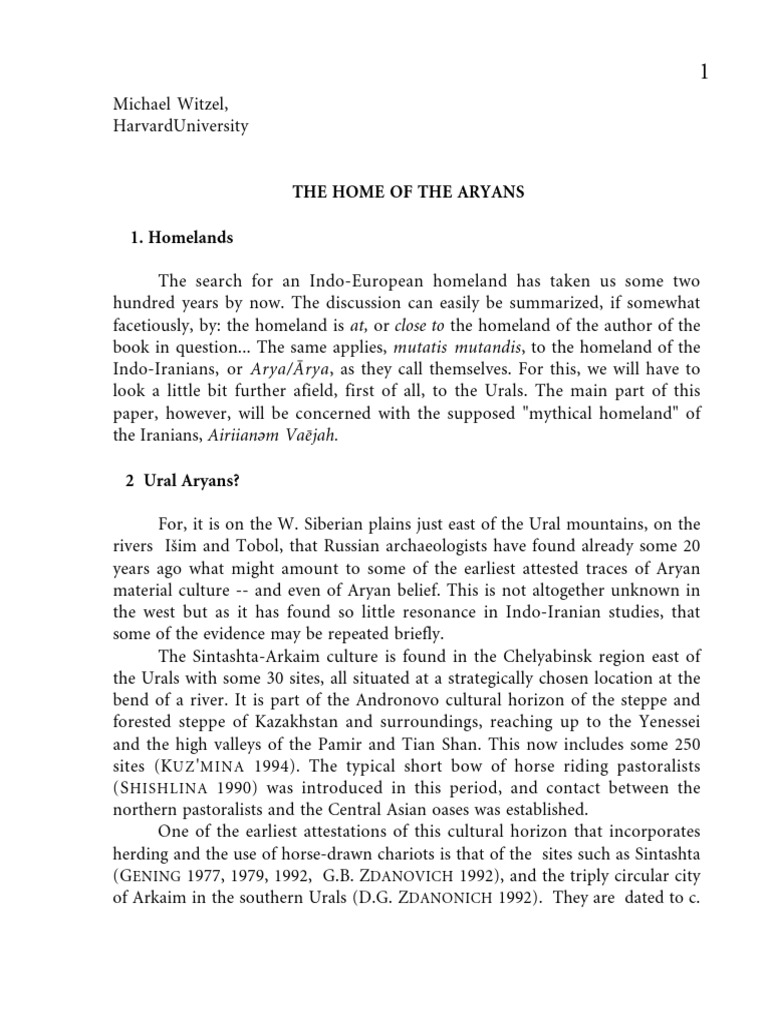 The Home of The Aryans | PDF