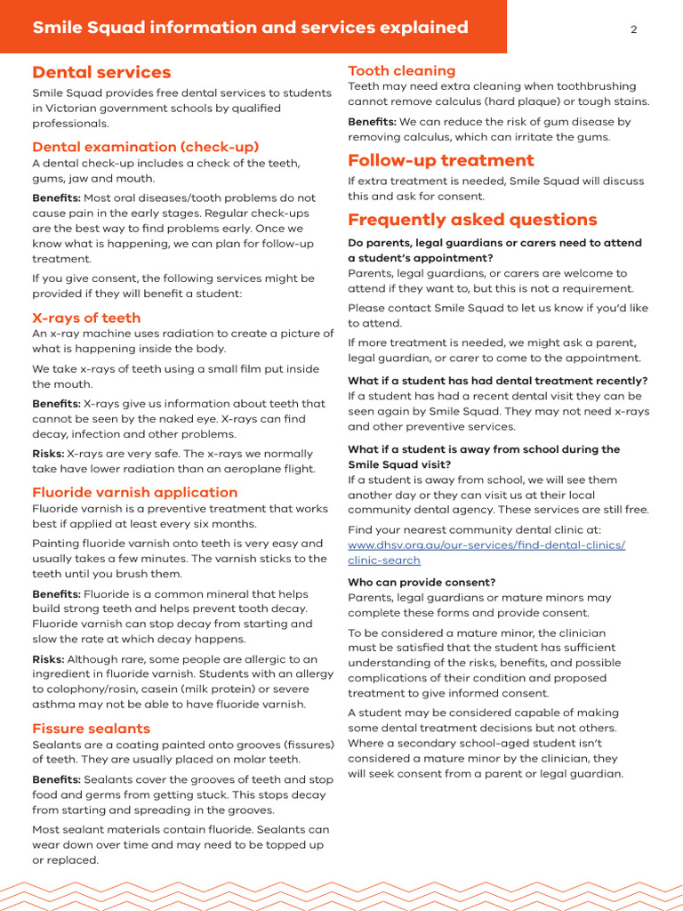 Free Dental Services for Students | PDF | Dentistry | Human Tooth