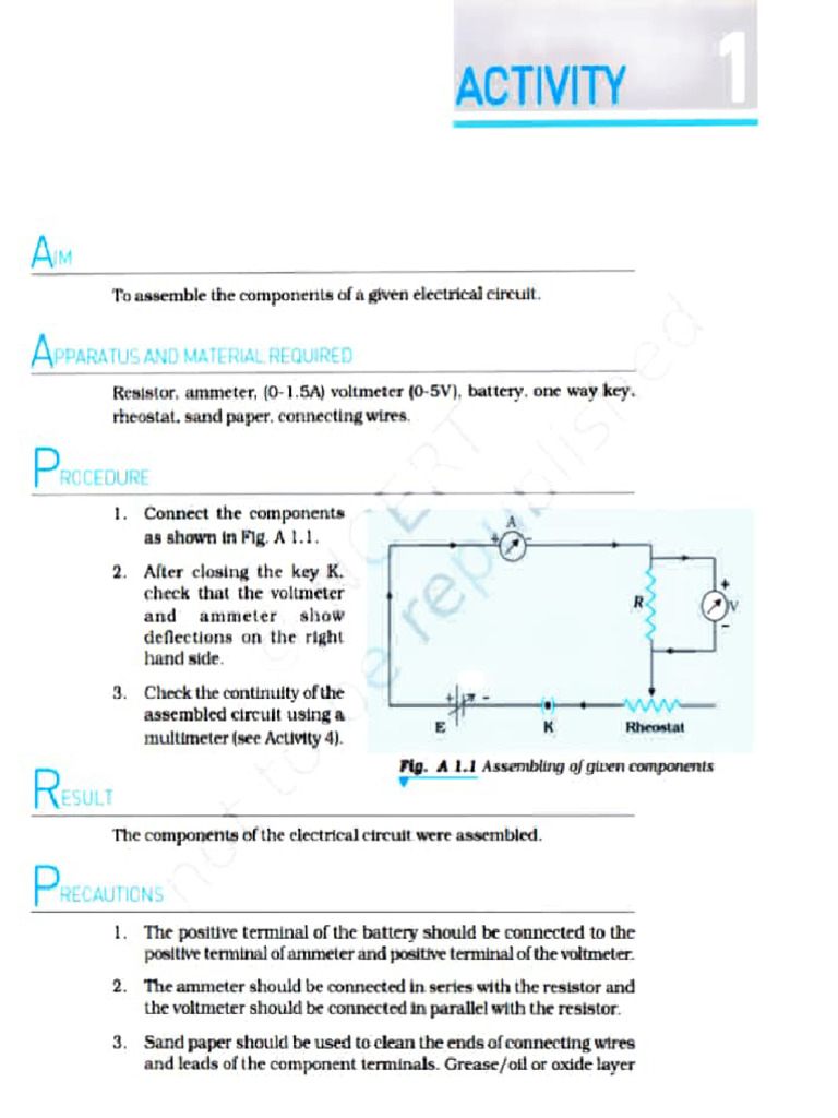Class 12 Physics Activity File | PDF | Series And Parallel Circuits ...