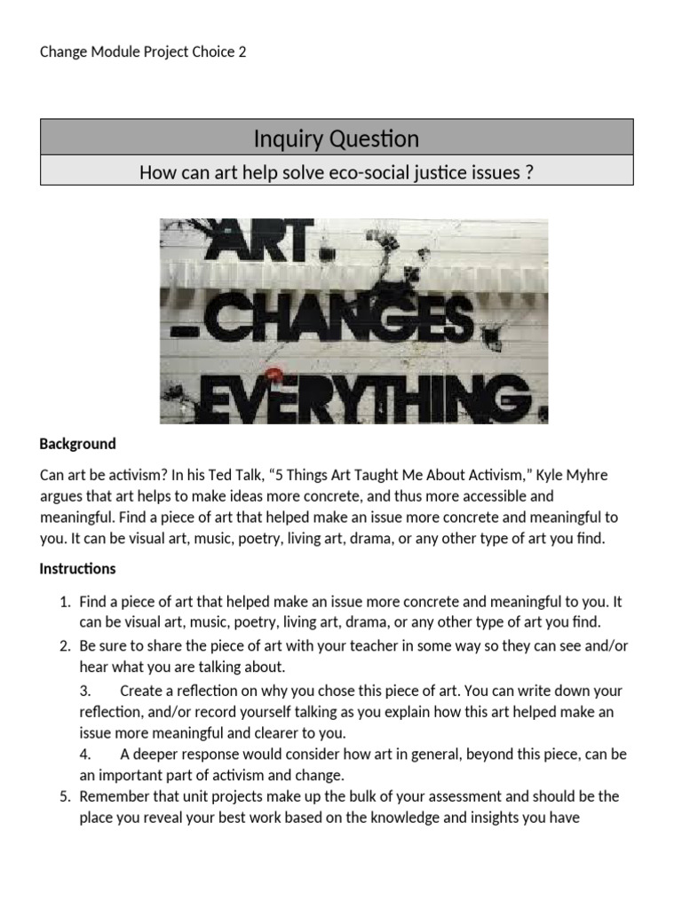 Change Module Project Choice 2 | PDF