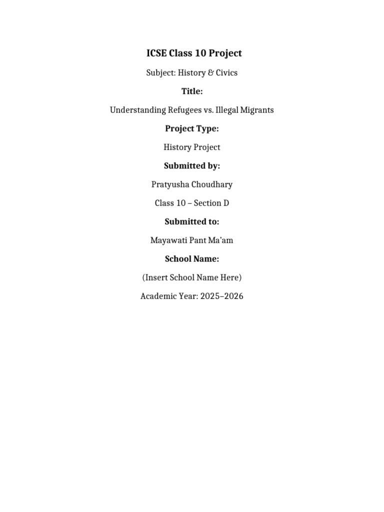 History Project Cover Page | PDF