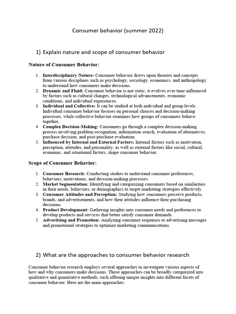 Consumer Behavior 1 | PDF | Market Segmentation | Consumer Behaviour