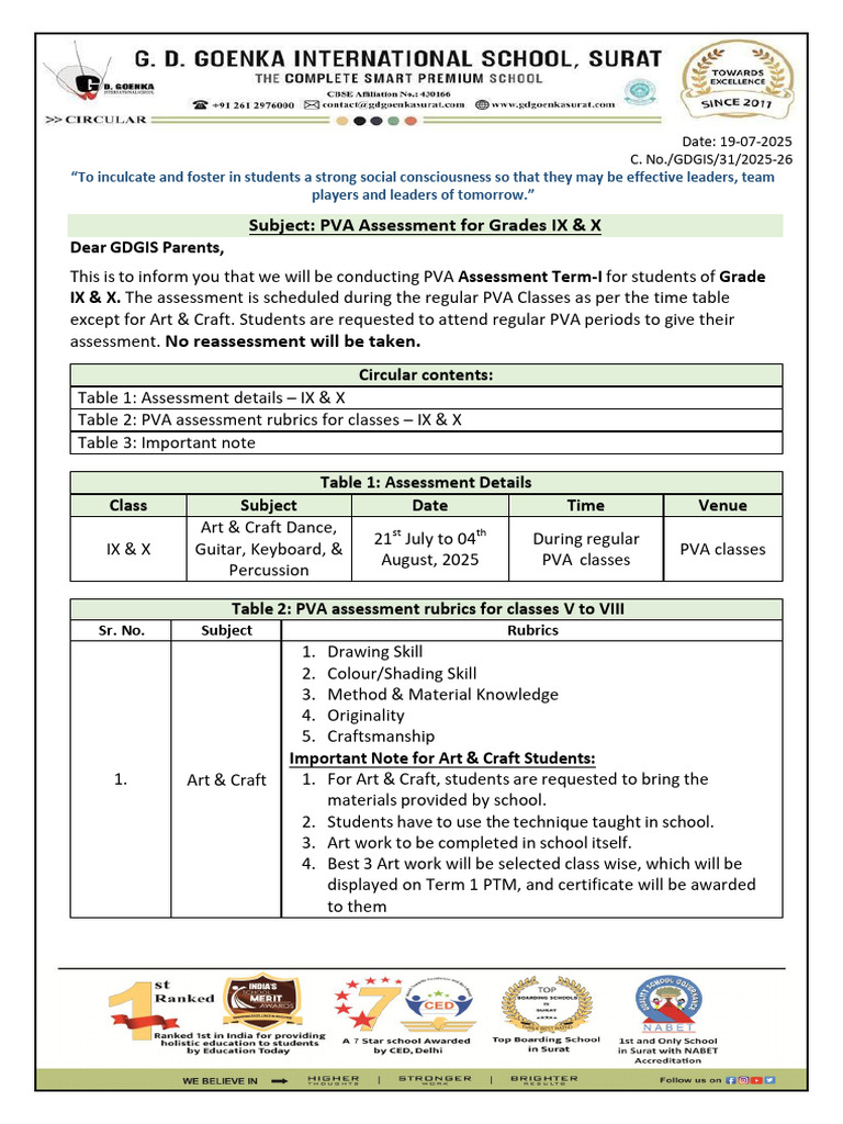 Term 1 Pva Assessment Circular 2025 Higher | PDF | Rhythm | Musicology