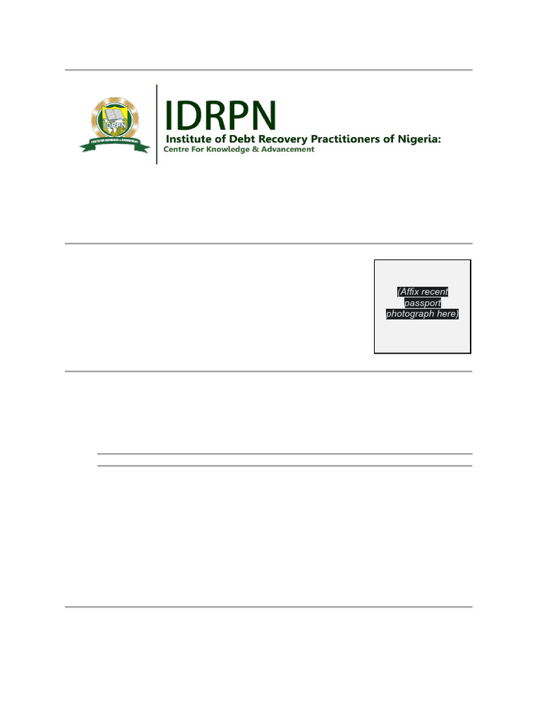 IDRPN Membership Application Process | PDF