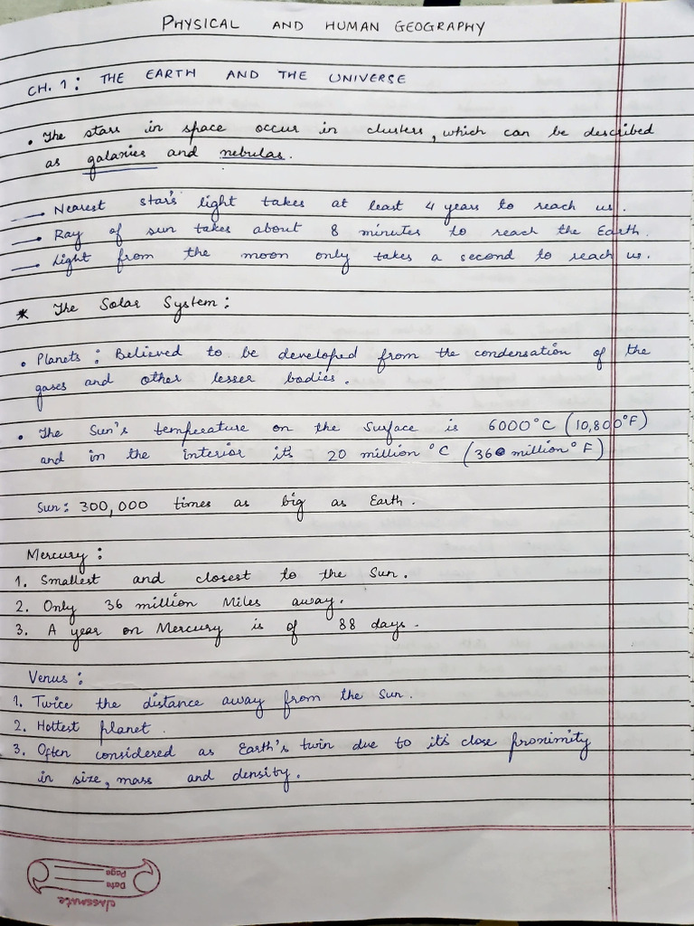 The Earth and The Universe | PDF