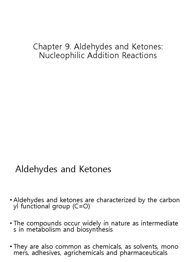 Chapter 09 Aldehydes and Ketones | PDF | Aldehyde | Ketone